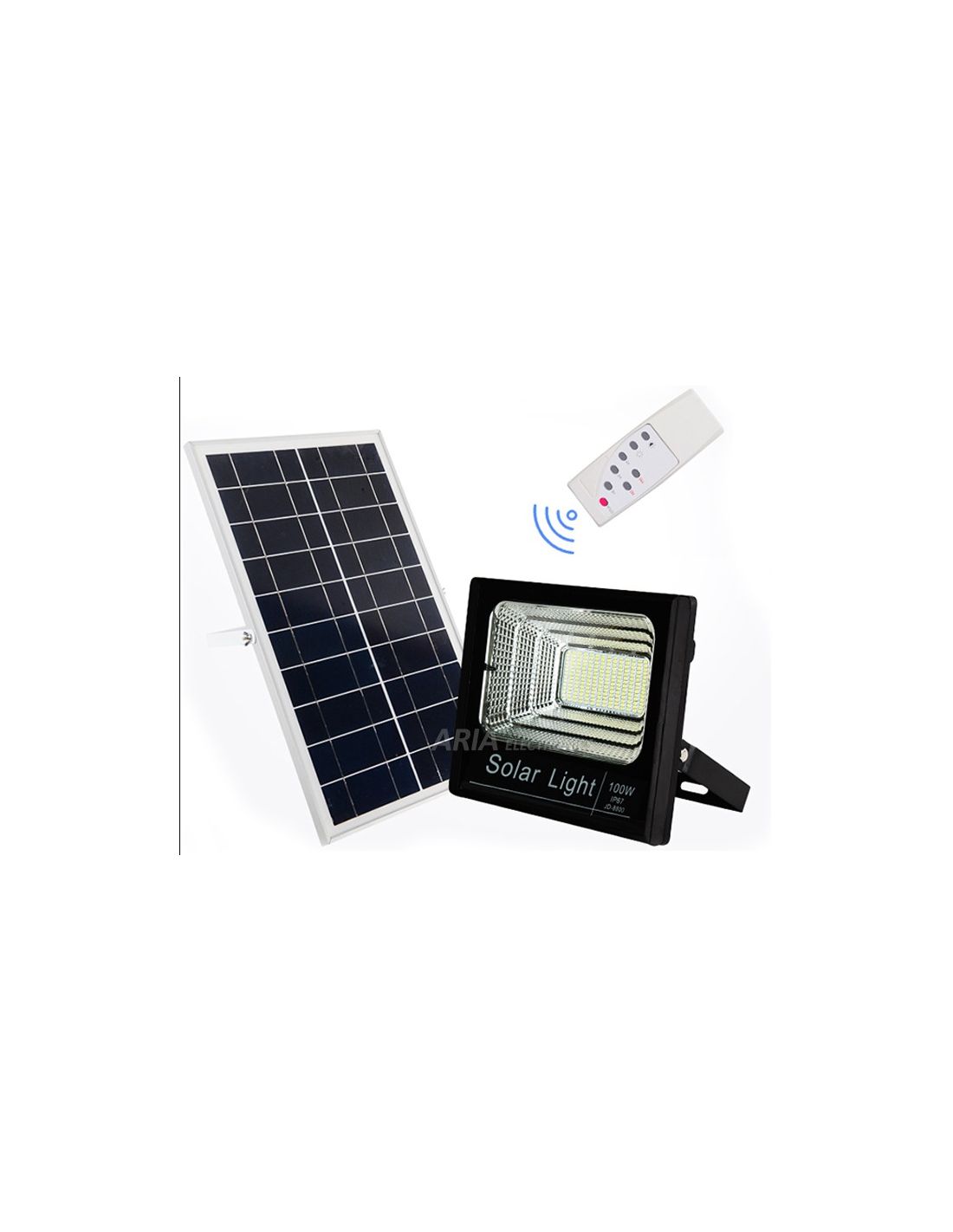 Led Προβολέας με Solar Panel 100w